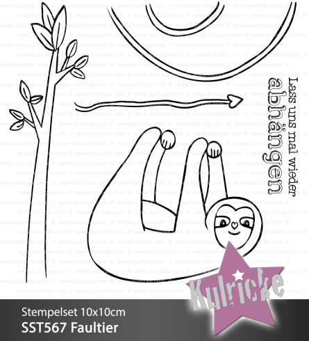 Kulricke Stempel "Faultier" Clear Stamp - LaCreativ Kartenmanufaktur ...