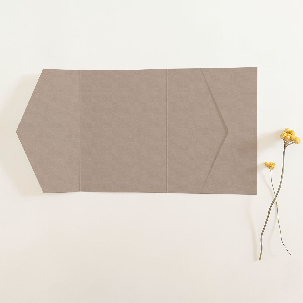 Pocketfold-Karte B6 seitlich Struktur-Karton "Struktur Taupegrau" Basic Line - LaCreativ ...